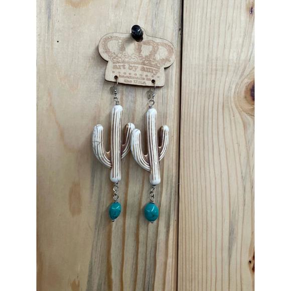 ART BY AMY LABBE | Jewelry | New Art By Amy Labbe Cactus Earrings In ...